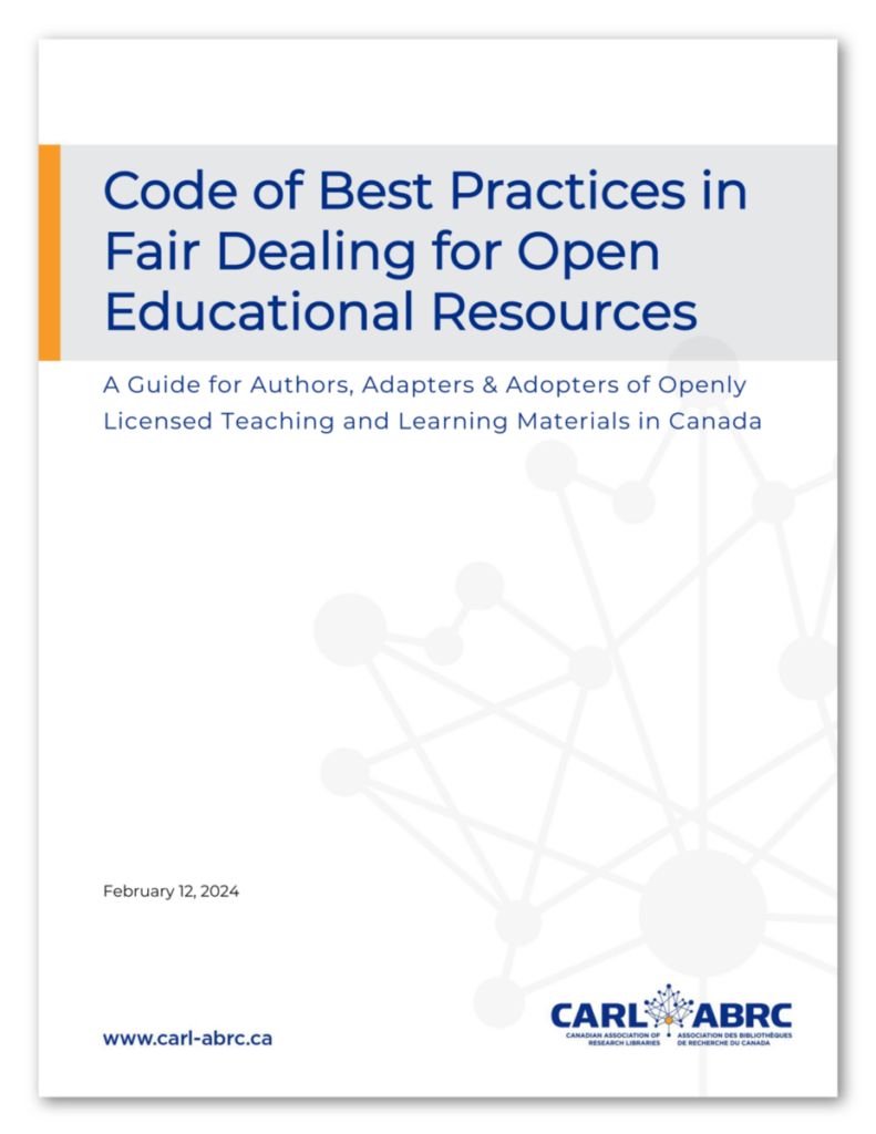 Code of Best Practices in Fair Dealing for Open Educational Resources ...