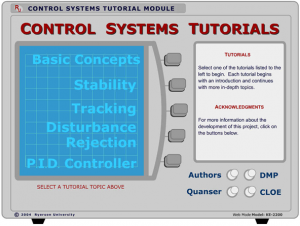 1.2 Types of Control Actions – Introduction to Control Systems