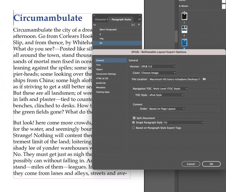Tutorial 1 • ePub from InDesign – eBook on eBooks