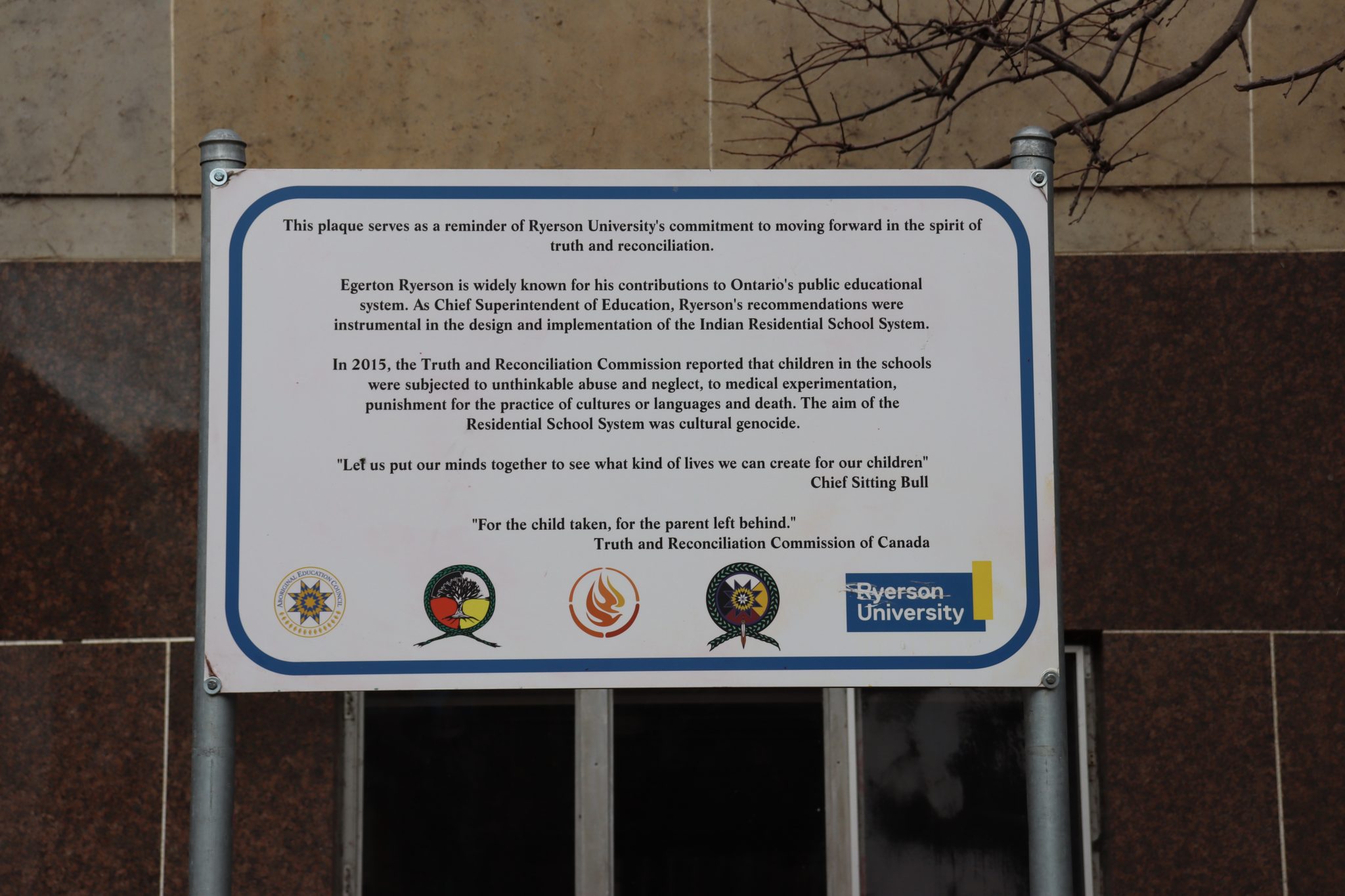 Egerton Ryerson Statue and TRC Plaque – Indigenous City Field Trip